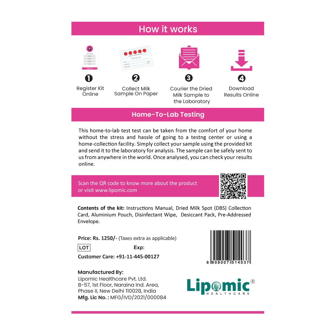 Mother's Milk DHA Test | lipomic.com